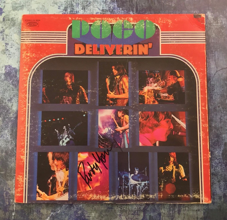 GFA Poco Band Guitarist * RUSTY YOUNG * Signed Record Album PROOF R1 ...
