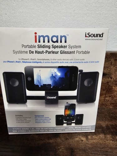 iSound iMan Universal Portable Sliding Speaker System Black (2012 ...