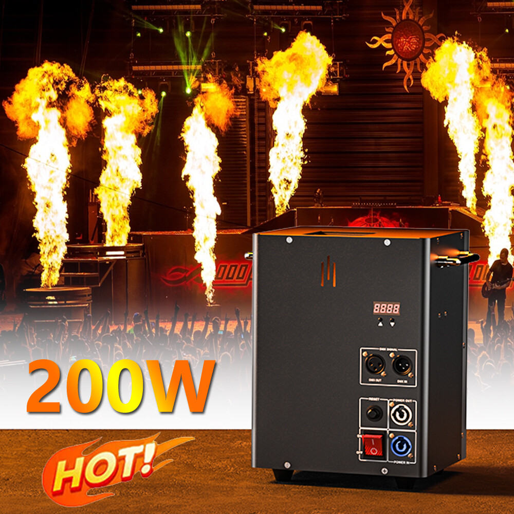 200W Fire Machine DMX Flame Thrower Effect Machine Stage Equipment DJ ...