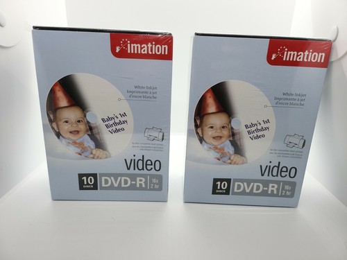 IMATION 2x 10x DVD+R 4.7gb Blank Discs Box + Slim Cases Inkjet ...