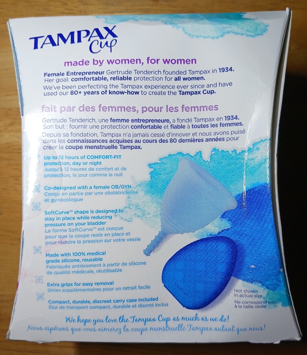 Tampax Regular Flow Menstrual Cup 12 Hours of Protection With Case for ...