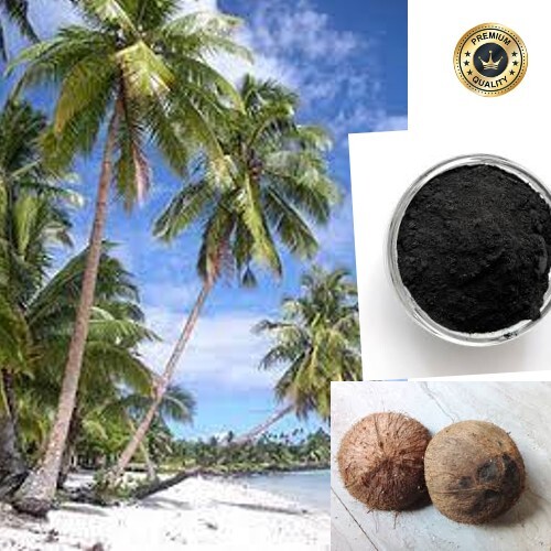 Coconut shell charcoal Activated Carbon ground Powder 100% Natural pure ...