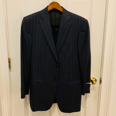 Ermenegildo Zegna Su Misura Men's Navy Blue Suit 48R $9,895 | eBay