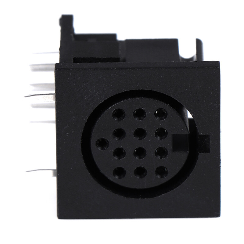 DIN 13 Pin Circular Jack Female Panel Mount PCB Mount Connector Adapter ...