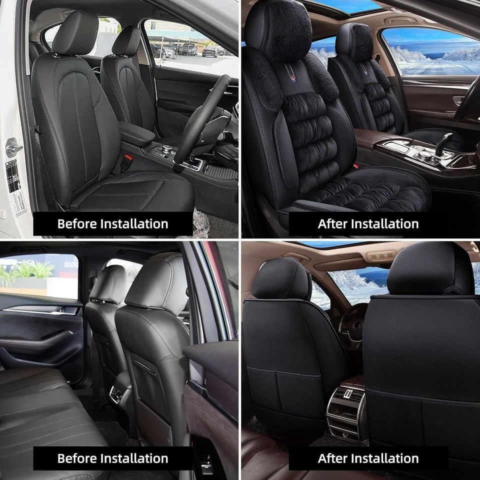 For KIA Optima 2007-2015 Winter Car Front Seat Covers Soft Fuzzy Seat ...