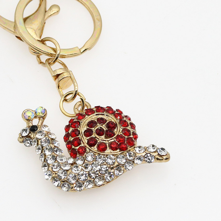 snails glass crystal rhinestones keyring pendant purse bag key ring ...
