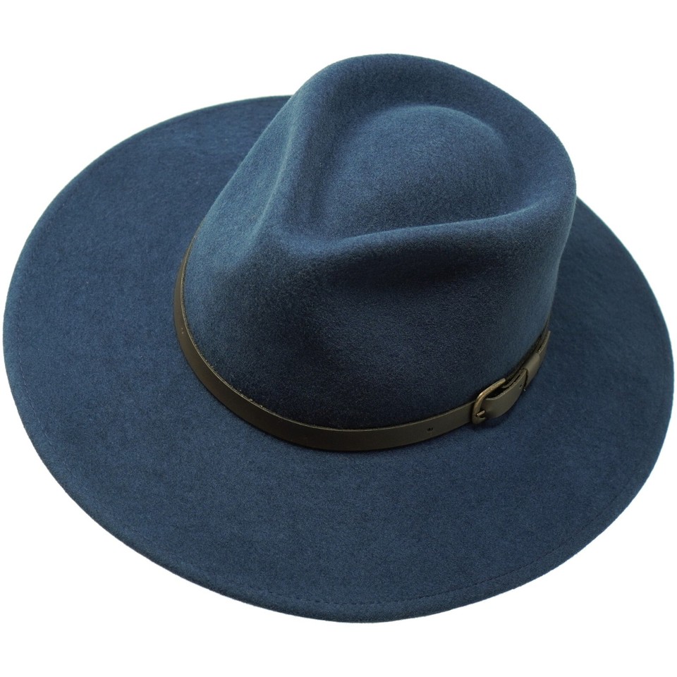 Premium Fedora Felt Hat Australian Cowboy Wide Brim Brimmed Felt Hat ...