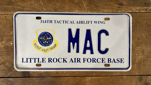 TACTICAL AIRLIFT WING LITTLE ROCK AR AIR FORCE BASE VANITY MAC LICENSE ...