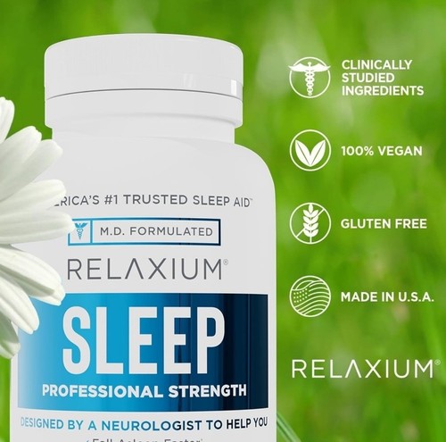 RELAXIUM SLEEP 120 Capsules - Dietary Supplement for Better Sleep - Exp ...