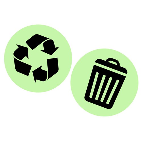 Recycle Stickers for Trash Bins Recycling Can Labels Plastic Vinyl ...