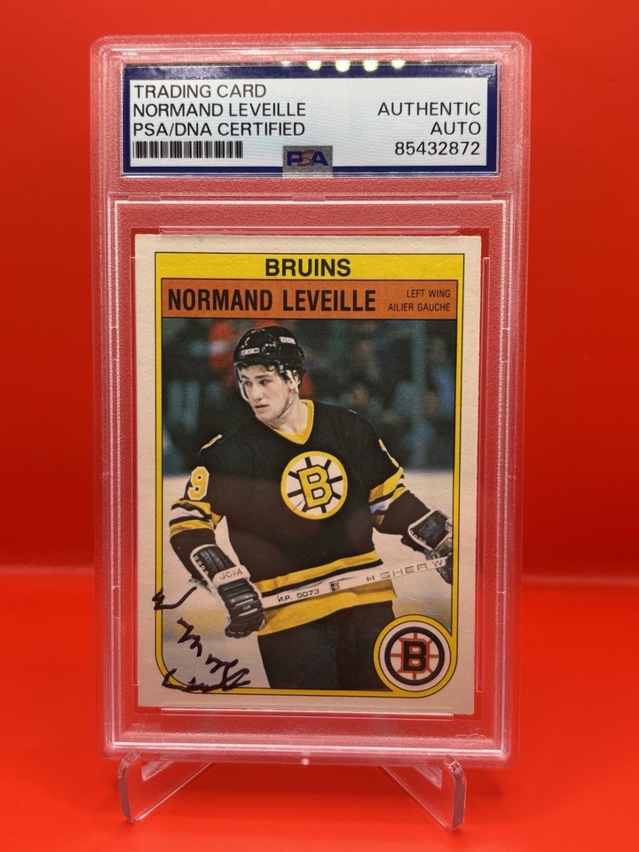 Normand Leveille Autographed Signed Boston Bruins 1982-83 O-Pee-Chee ...