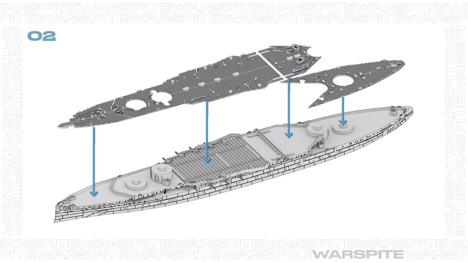 1/700 Plastic Assembled Model of The British Hms Warspite Battleship | eBay
