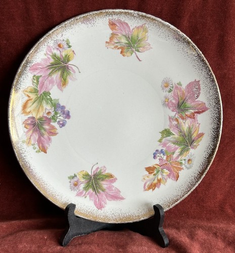 Antique Sevres China 10 Inch Fall Leaves Pattern Dinner Plate c1900 ...