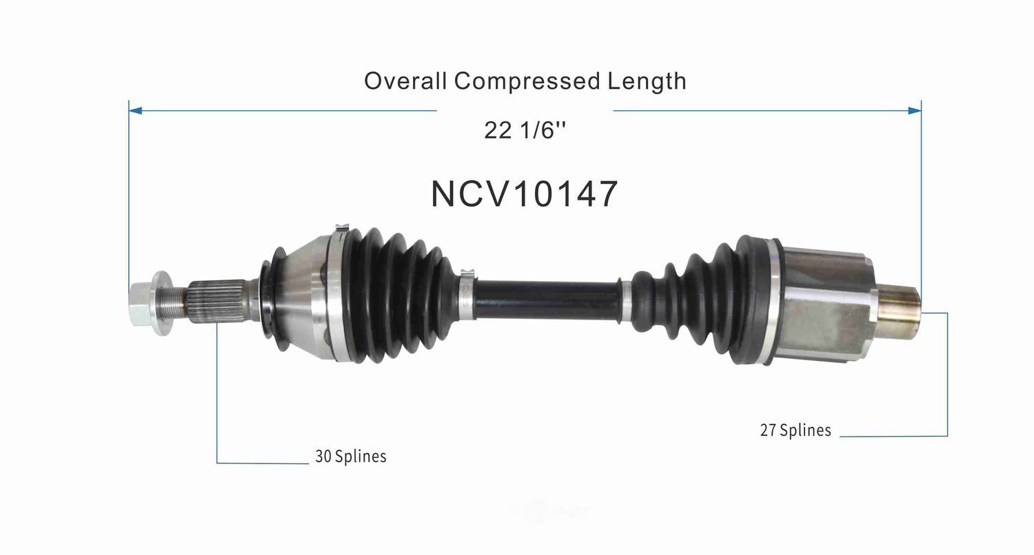 CV Axle Assembly-New CV Axle GSP NCV10147 fits 16-17 Chevrolet Malibu ...