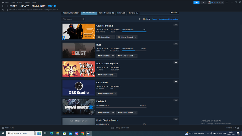 Steam account (cs2 with prime status, rust with game ban) | eBay UK