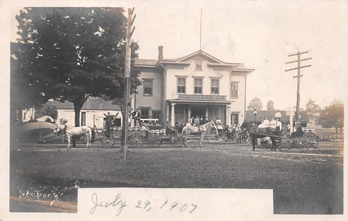 STEPNEY, CT, HAWLEY CO. STORE & CARRIAGES, REAL PHOTO POST CARD ~ dated ...