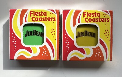 Vintage Fiesta Coasters Jim Beam Coasters - 8 Total - ASI-4850 - NOS | eBay