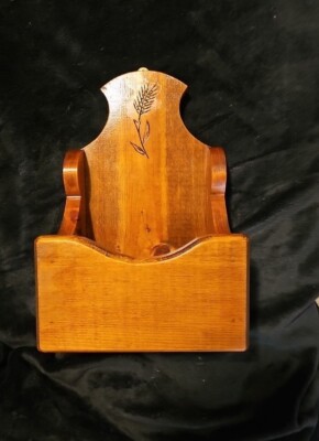 Farmhouse Wall Mount Letter Holder Mail Organizer Wooden With Wheat ...