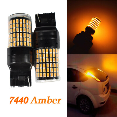 Front Signal Lights T20 7440 744 144 SMD Amber LED Bulb K1 Fits Acura ...