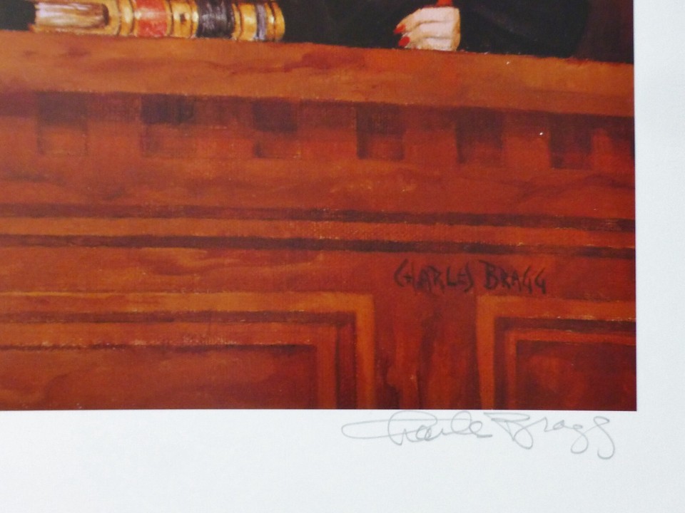 CHARLES BRAGG The Court Supreme Hand Signed Lithograph US Artist 1931 ...