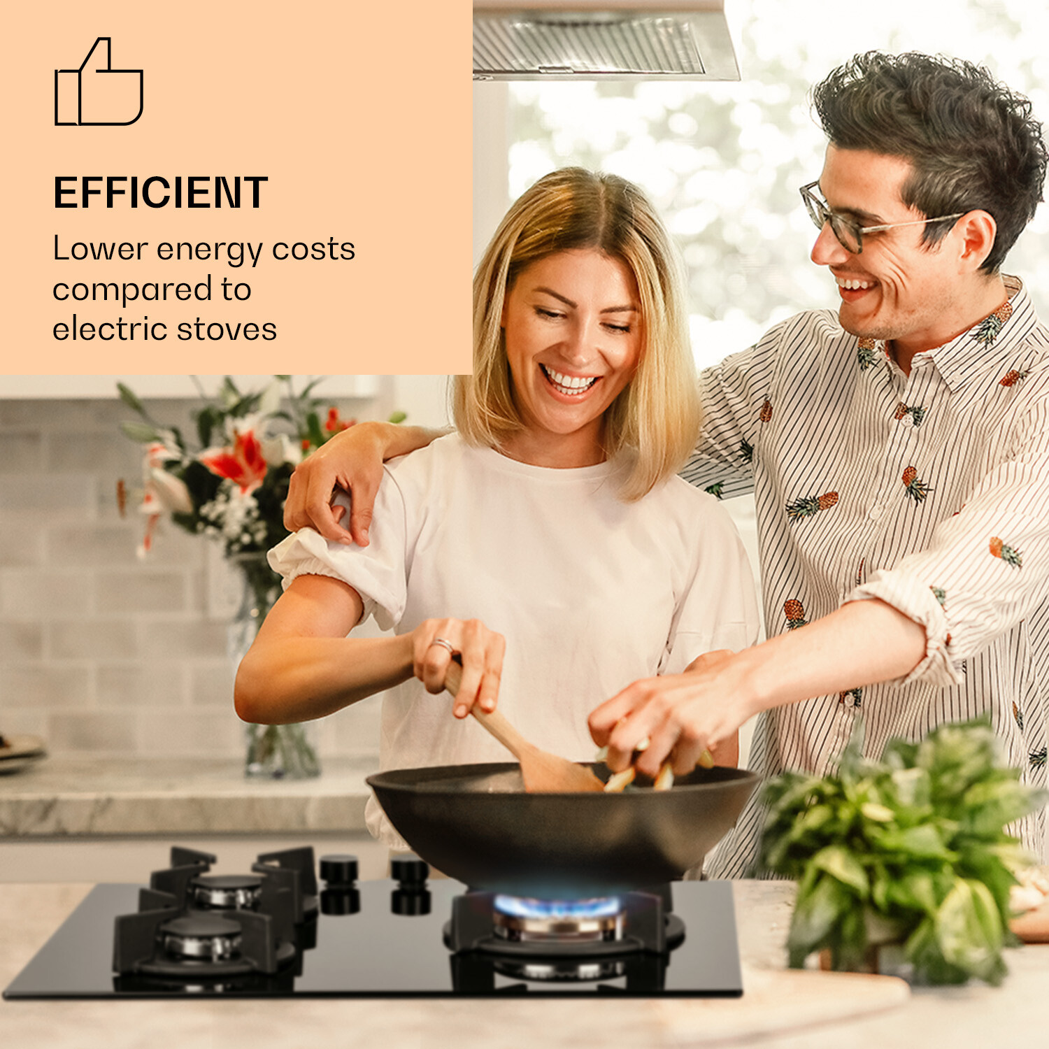 Gas Hob 60 cm 3 Burner Ring Glass Ceramic Gas Cooker Hob Gas Burner Hob ...