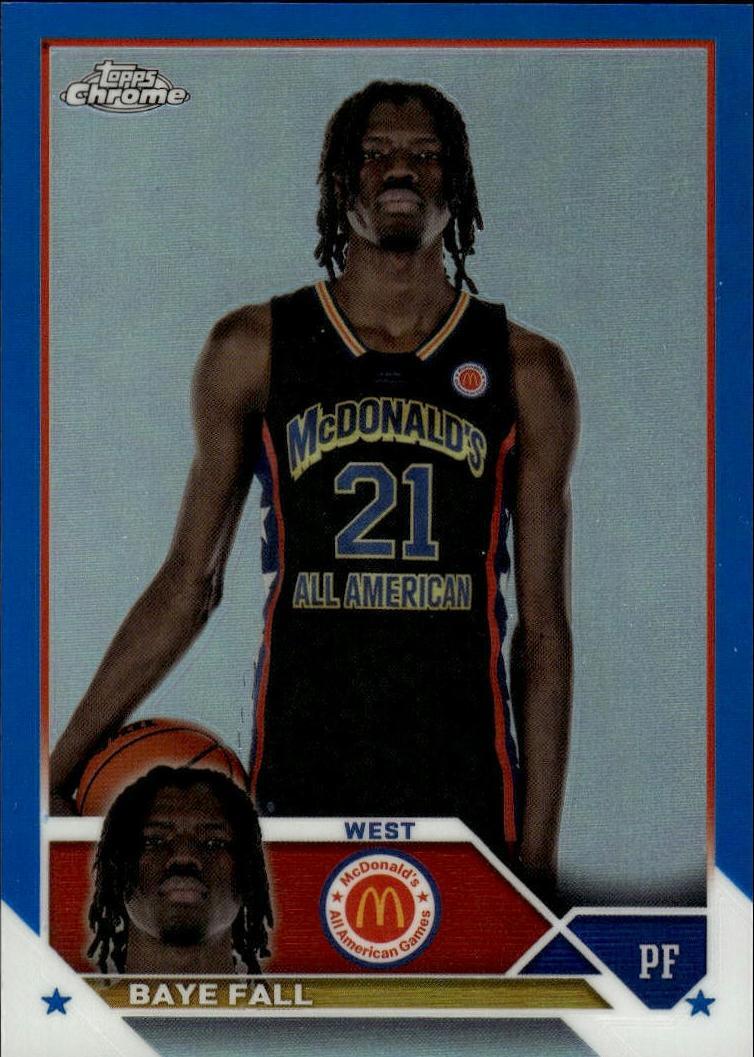 2023 Topps Chrome McDonald's All American - Baye Fall #64 Blue ...