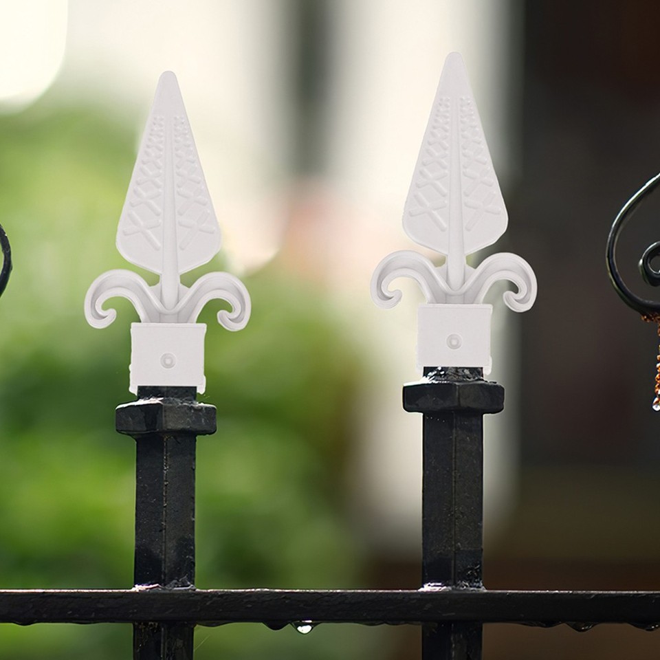 20 Pcs Pointed Shape Finial Plastic Gate Finials Post Top Fence Topper ...