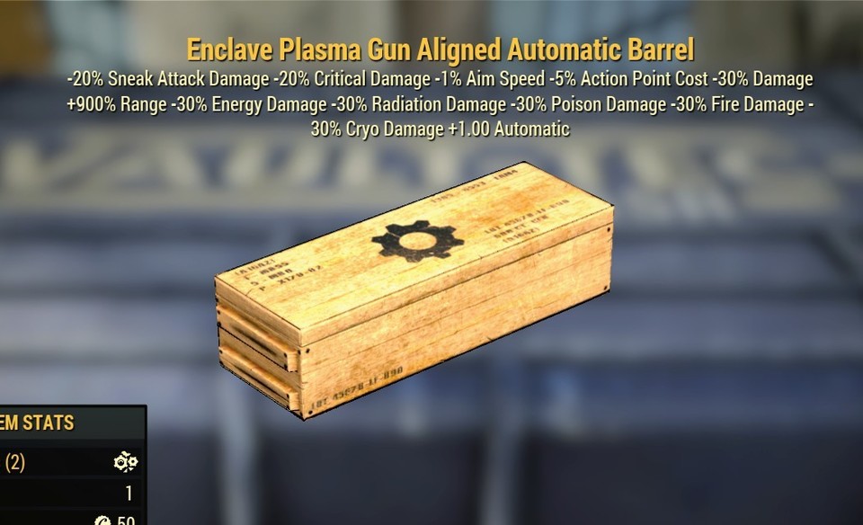Xbox One S|X Fallout 76 6x Enclave Plasma Gun Mods Essential | eBay