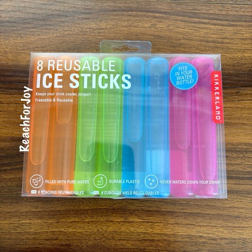 Reusable Ice Sticks 8 Count Kikkerland Reusable Water Bottle Cooler ...