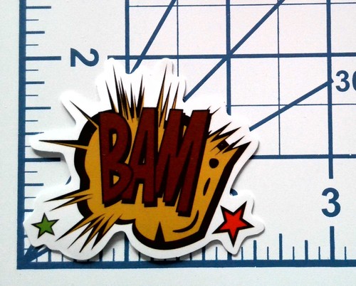 Bam Vinyl Sticker - Cartoon Bubble Scrapbook Die Cut Durable Ready to ...