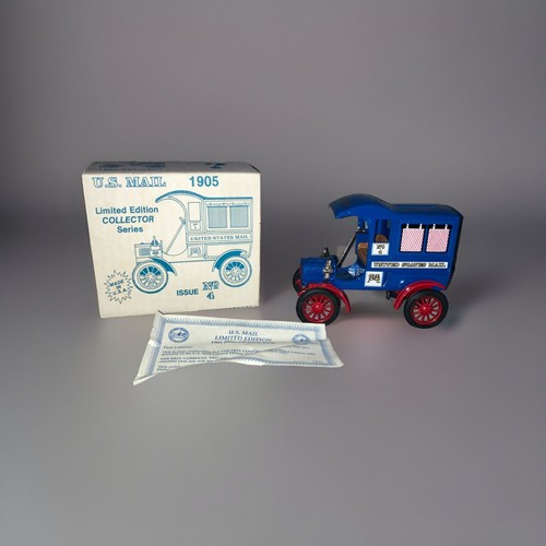 USPS 1905 Ford Model T DELIVERY TRUCK Post Office DIECAST BANK Ertl C w ...