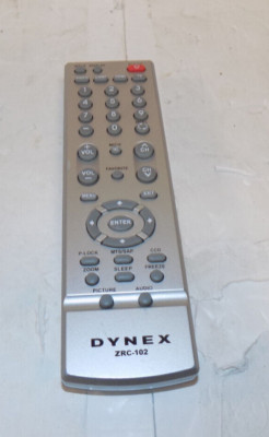 Genuine Dynex Remote Control Model ZRC-102 Silver | eBay