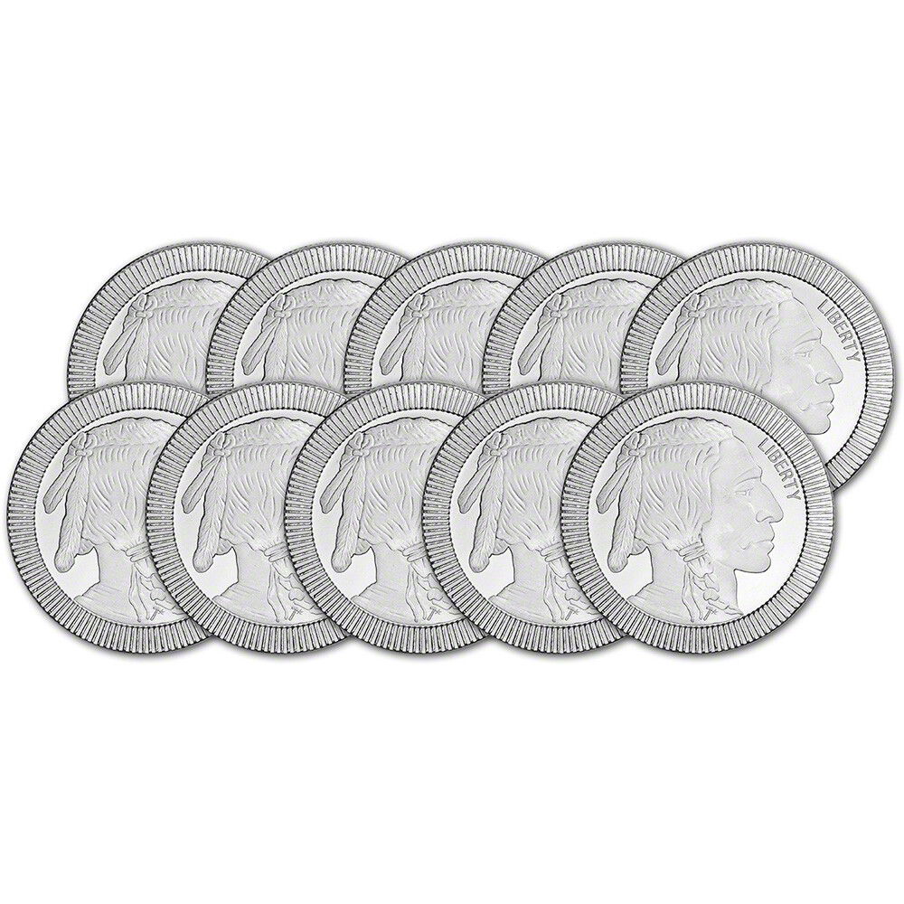 TEN (10) 1 oz Silver Round SilverTowne Buffalo Stackable .999 | eBay