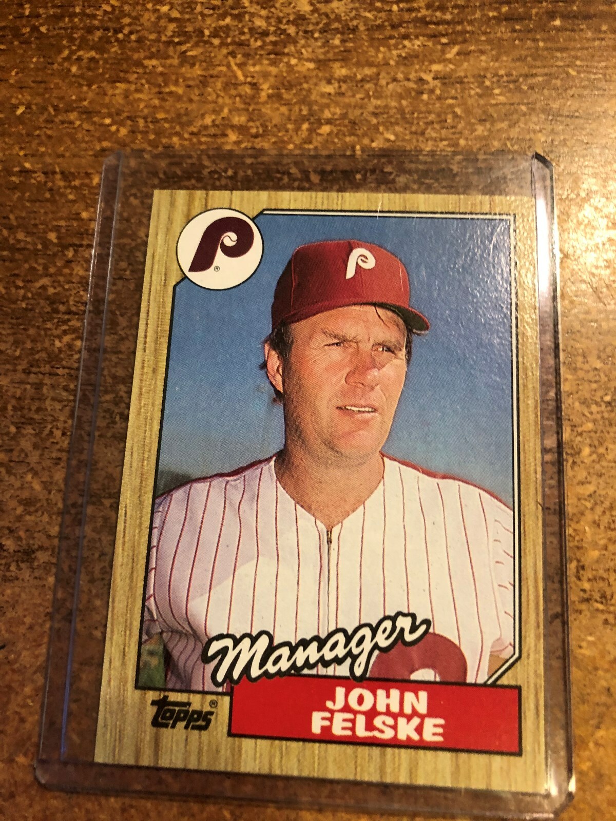 1987 Topps Baseball # 443 John Felske Phillies Manager/Checklist Unused ...