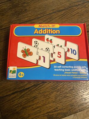 Match It! Addition Math Matching Game Preschool Ages 4+ Counting ...