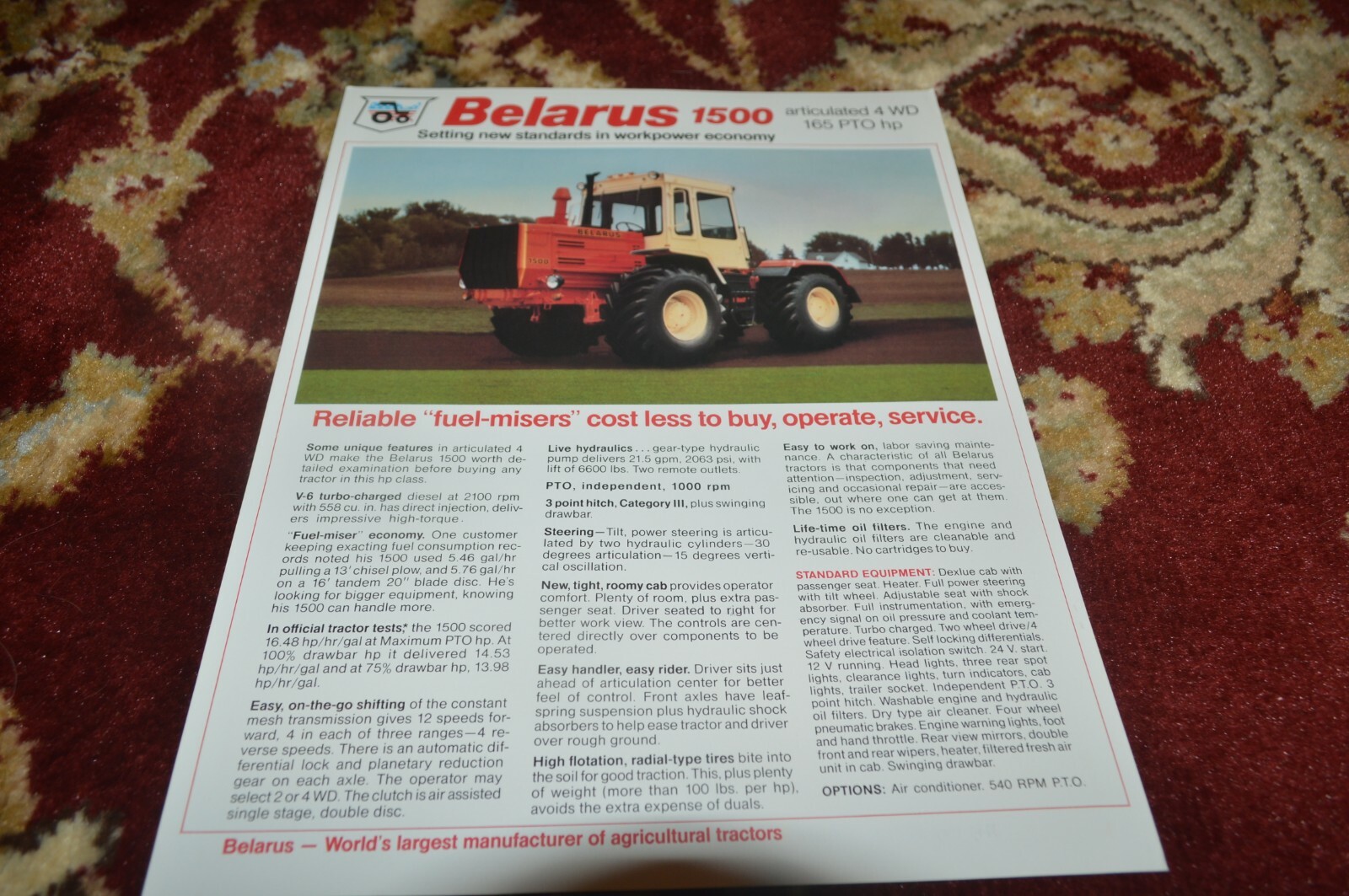 Belarus 1500 Tractor Brochure FCCA | eBay