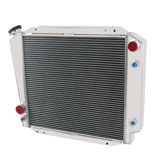 4 Row Aluminum Radiator For 66-77 Ford Bronco 3.3L 5.0L Late Model Ford ...