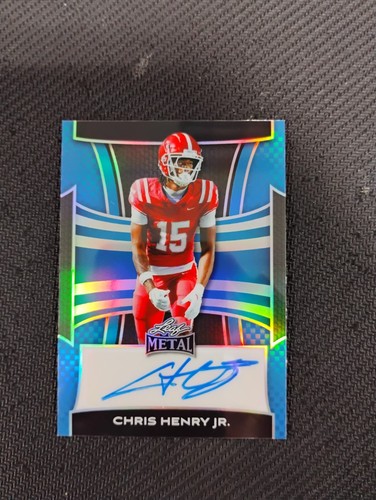 2025 Leaf Metal - Autographs Chris Henry Jr. #BA-CHJ Blue Prismatic /20 (AU, RC) for sale online ...