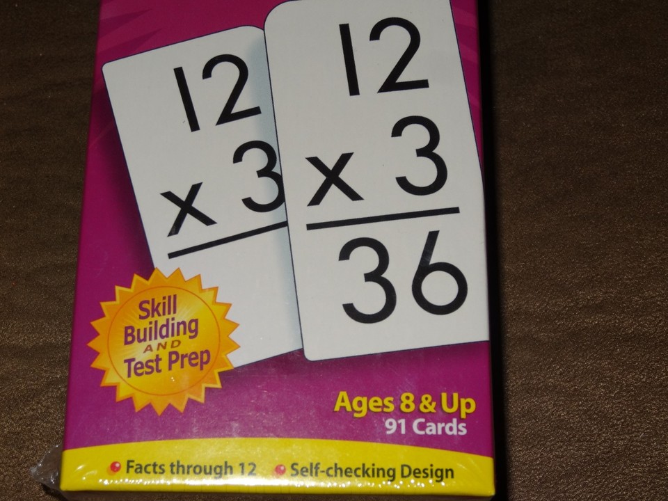 Trend Multiplication 0-12 Flash Cards-91 Cards-Self-Checking Design-New ...