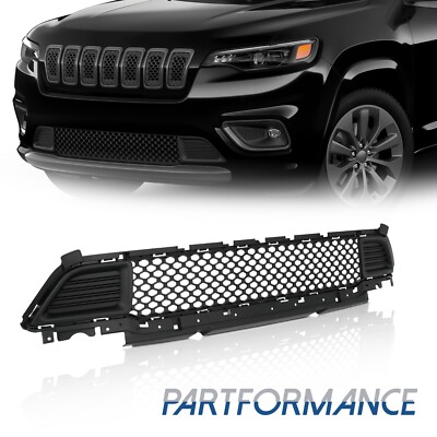 For 2019-2023 Jeep Cherokee Black Bumper Lower Grille Without Holes ...