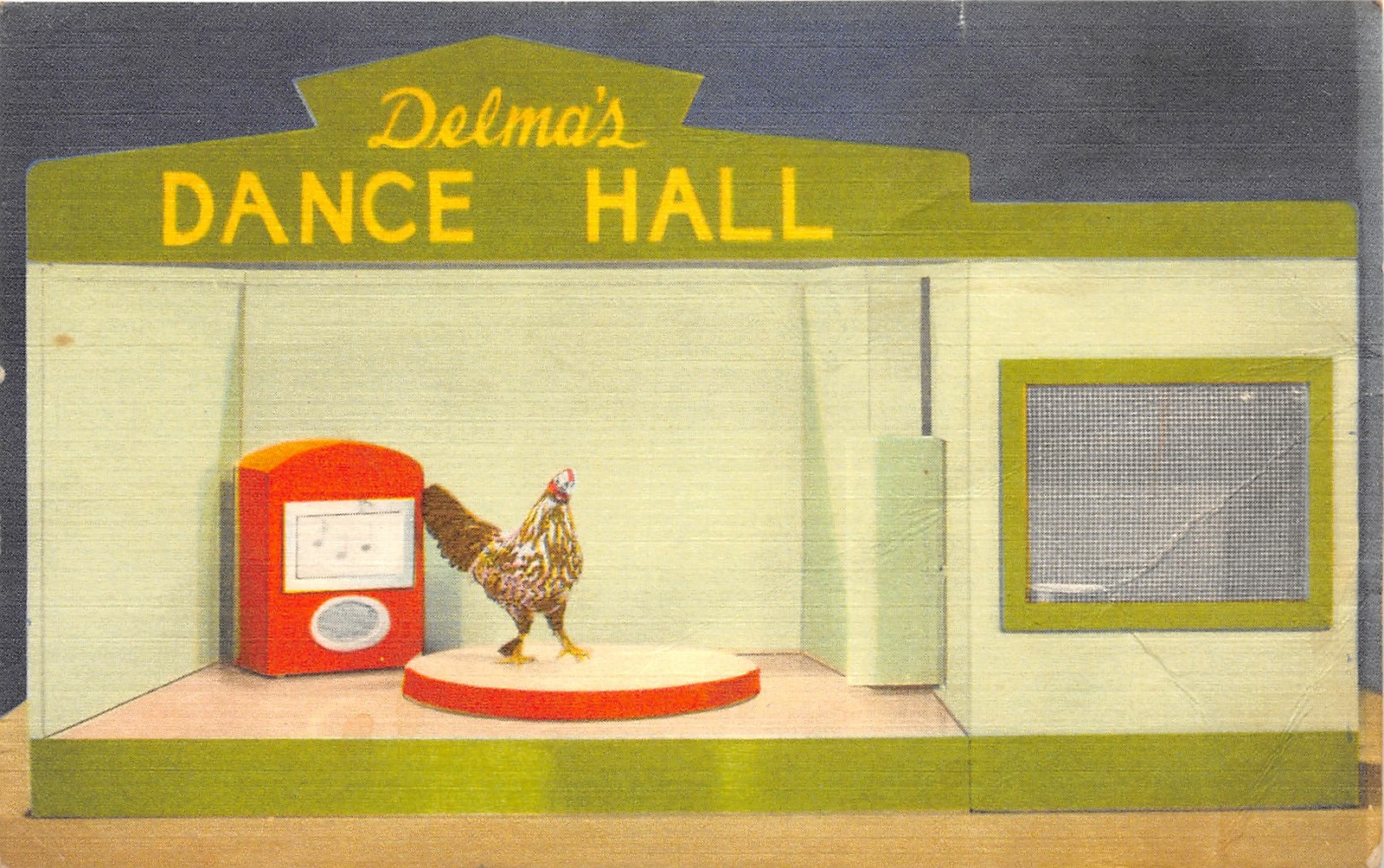 J11/ Hot Springs Arkansas Postcard Linen Delma Dance Hall Chicken 21 | eBay