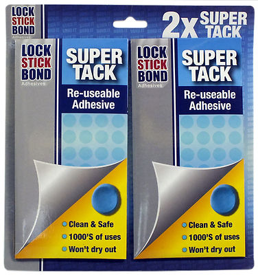 Lock Stick Bond Super Tack Adhesive/Blue Tack Re-useable 75g | eBay UK