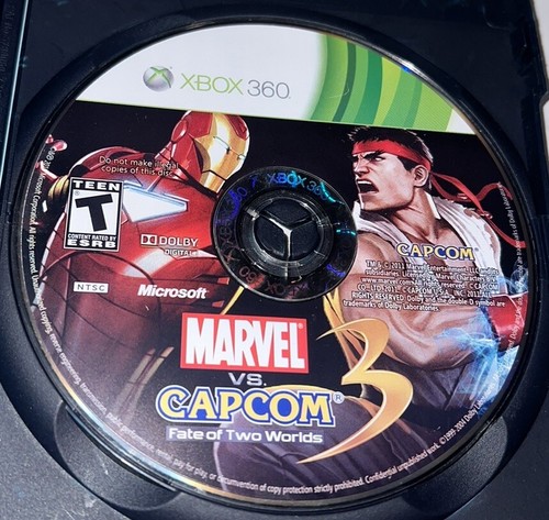 Marvel vs. Capcom 3: Fate of Two Worlds (Microsoft Xbox 360, 2011) Disc ...