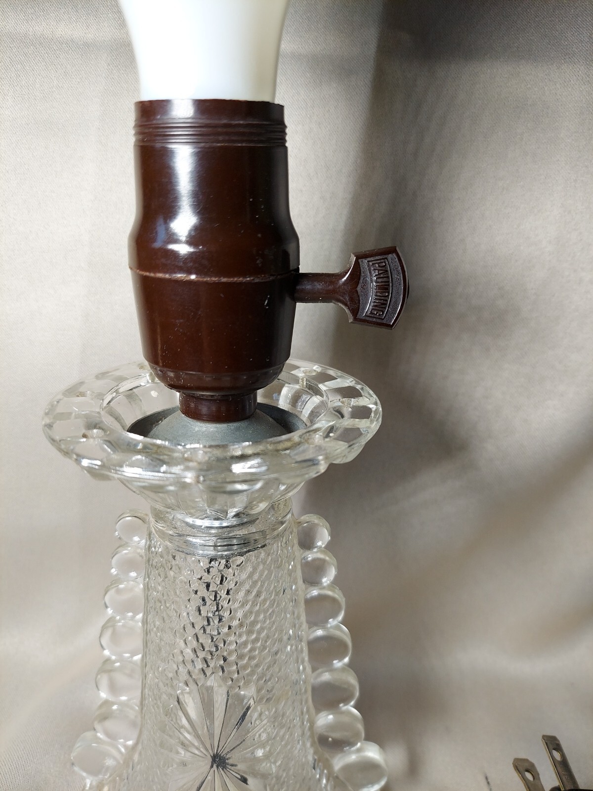 VINTAGE 1930s ART DECO GLASS CANDLEWICK VANITY LAMP | eBay