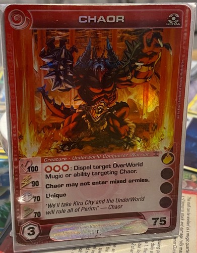 CHAOTIC TCG CARD CHAOR ULTRA RARE FOIL [100/90/70/70]. | eBay