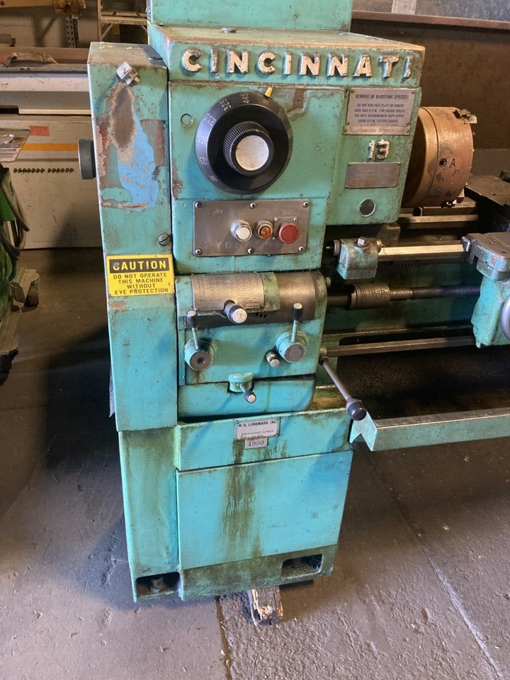 Cincinnati Horizontal Engine Lathe 13 x 36" 460V, 3PH, Model 13 | eBay