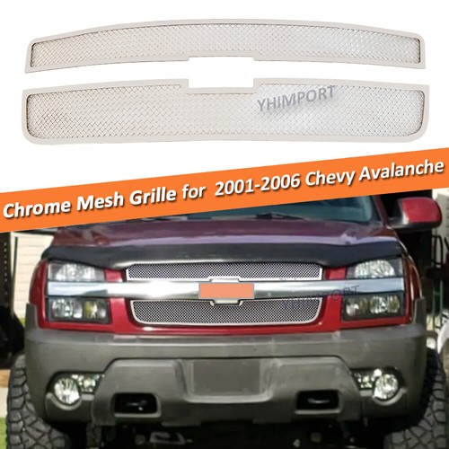 Chrome Stainless Mesh Grille Fits 2001-2006 Chevy Avalanche With Body ...