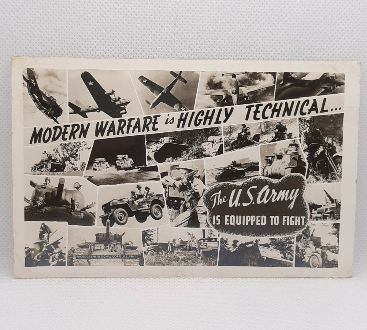 1945 US Army Modern Warefare Highly Technical RPPC Photo Postcard PYOTE ...