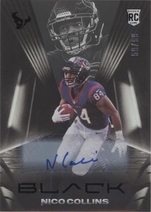 2021 Panini Black - Rookies Nico Collins #130 Autographs /99 (AU, RC ...