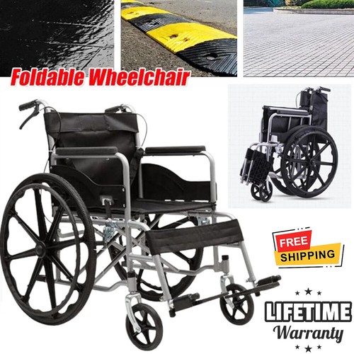 Aluminium Wheelchair Lightweight Folding Compact Travel Transit Aid ...